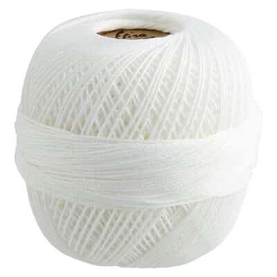 Elisa Size 5 Crochet Thread – White | Lyns Crafts